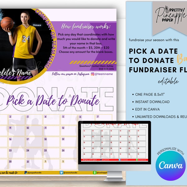 Editable Concession Stand Menu Basketball, Instant Download Canva Template, Food, Volunteer ...