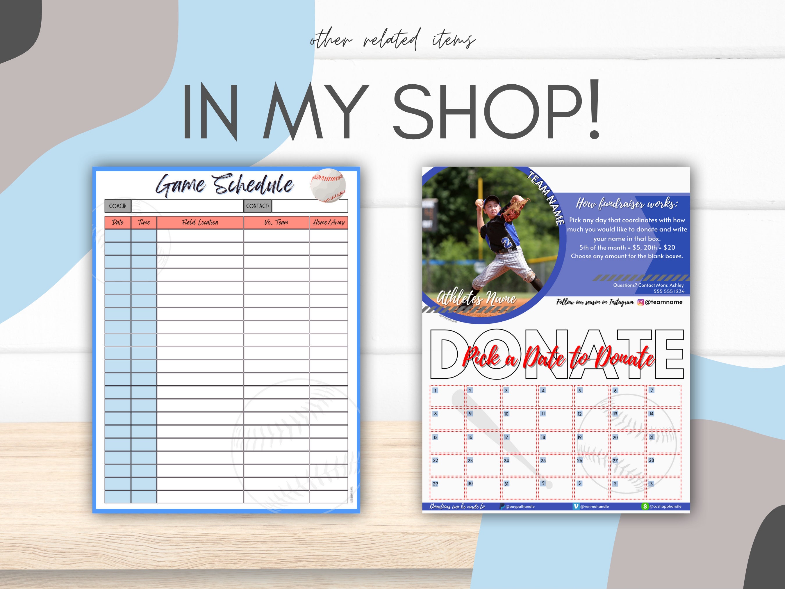 Game Day Snack Schedule Template