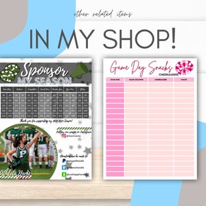 Editable Cheerleader Calendar Template, Instant Download Practice Game ...