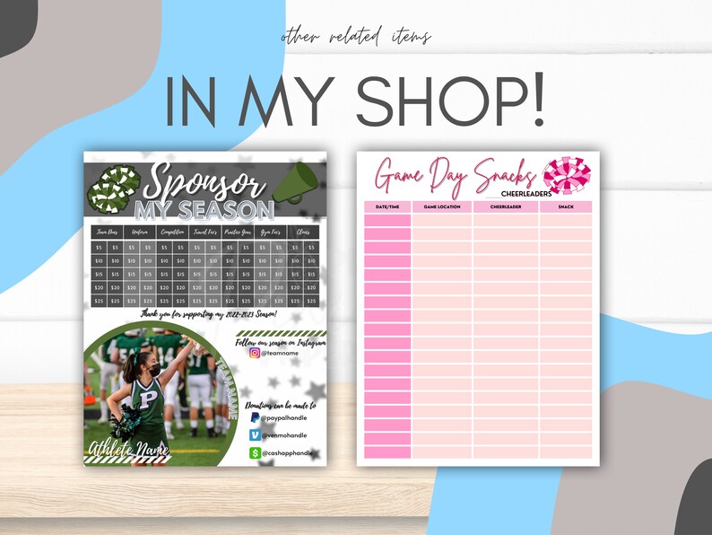 Editable Cheerleader Calendar Template, Instant Download Practice Game ...