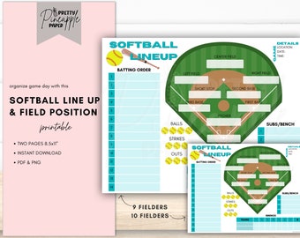 Printable Baseball Lineup and Field Position Sheet Batting Order ...