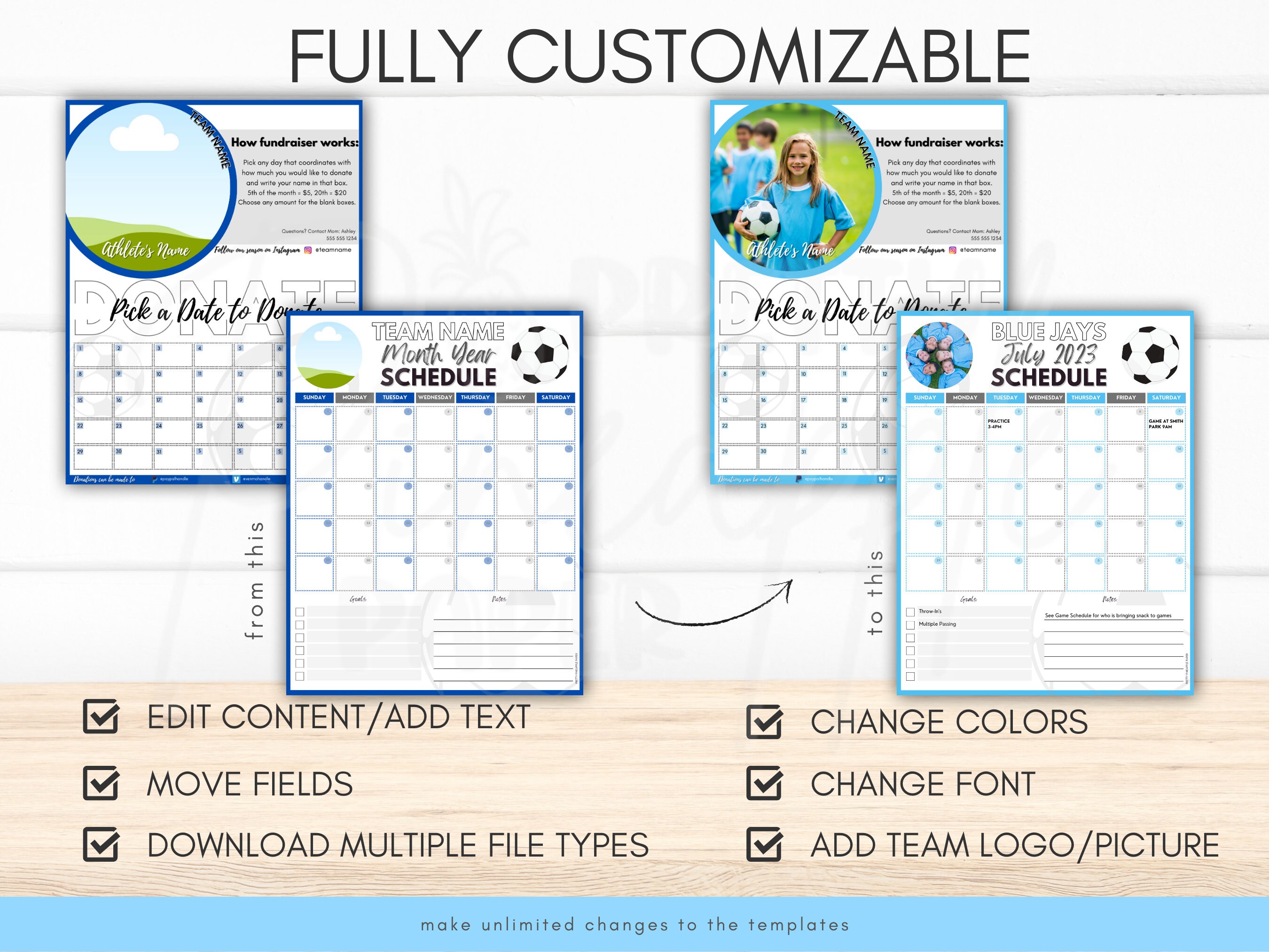 Editable Soccer Organizer Planner Bundle Pages, Coach, Team Mom, Game ...