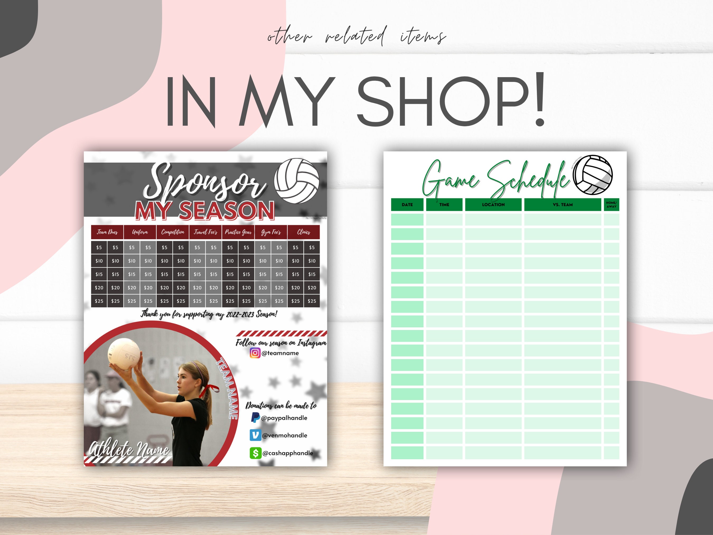 Printable Volleyball Season Sign up Sheet Instant Download Template ...