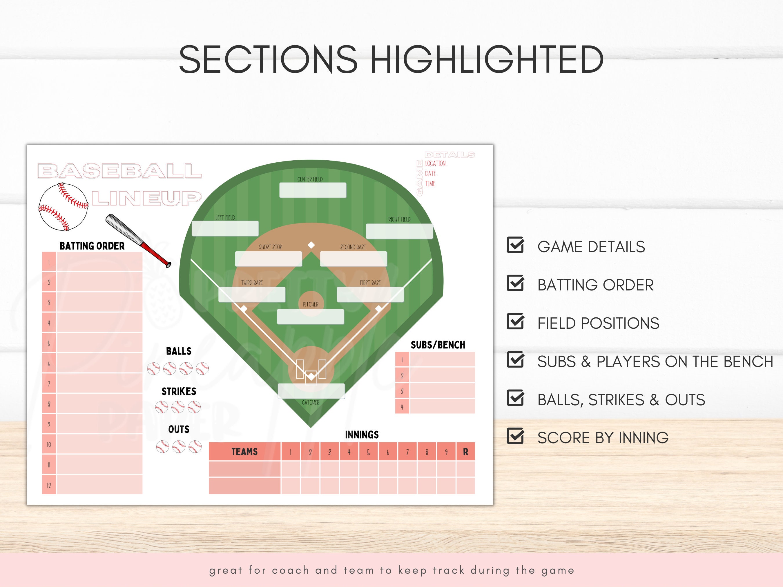 T Ball Field Positions