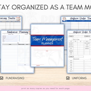Printable Baseball Team Management Planner for Coach and Team - Etsy