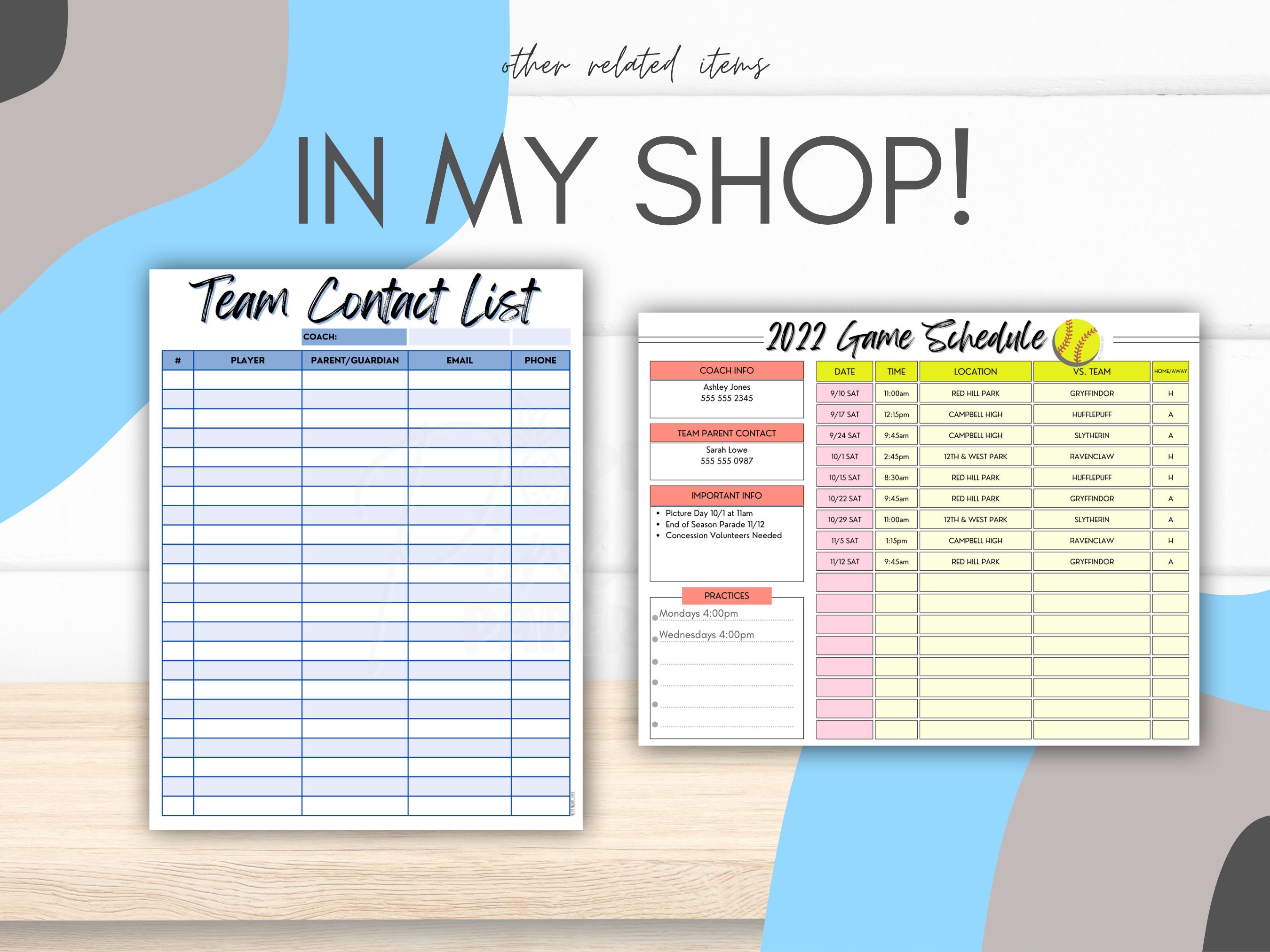 Editable Softball Calendar Template, Instant Download Practice and ...