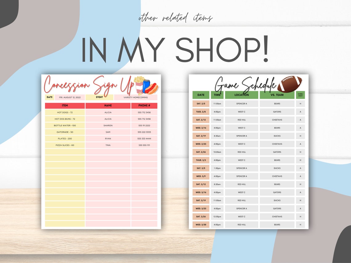 Editable Concession Stand Menu, Canva Template, Instant Download ...