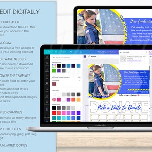Editable Cub or Boy Scouts - Calendar Fundraiser Template, Pick a Date ...