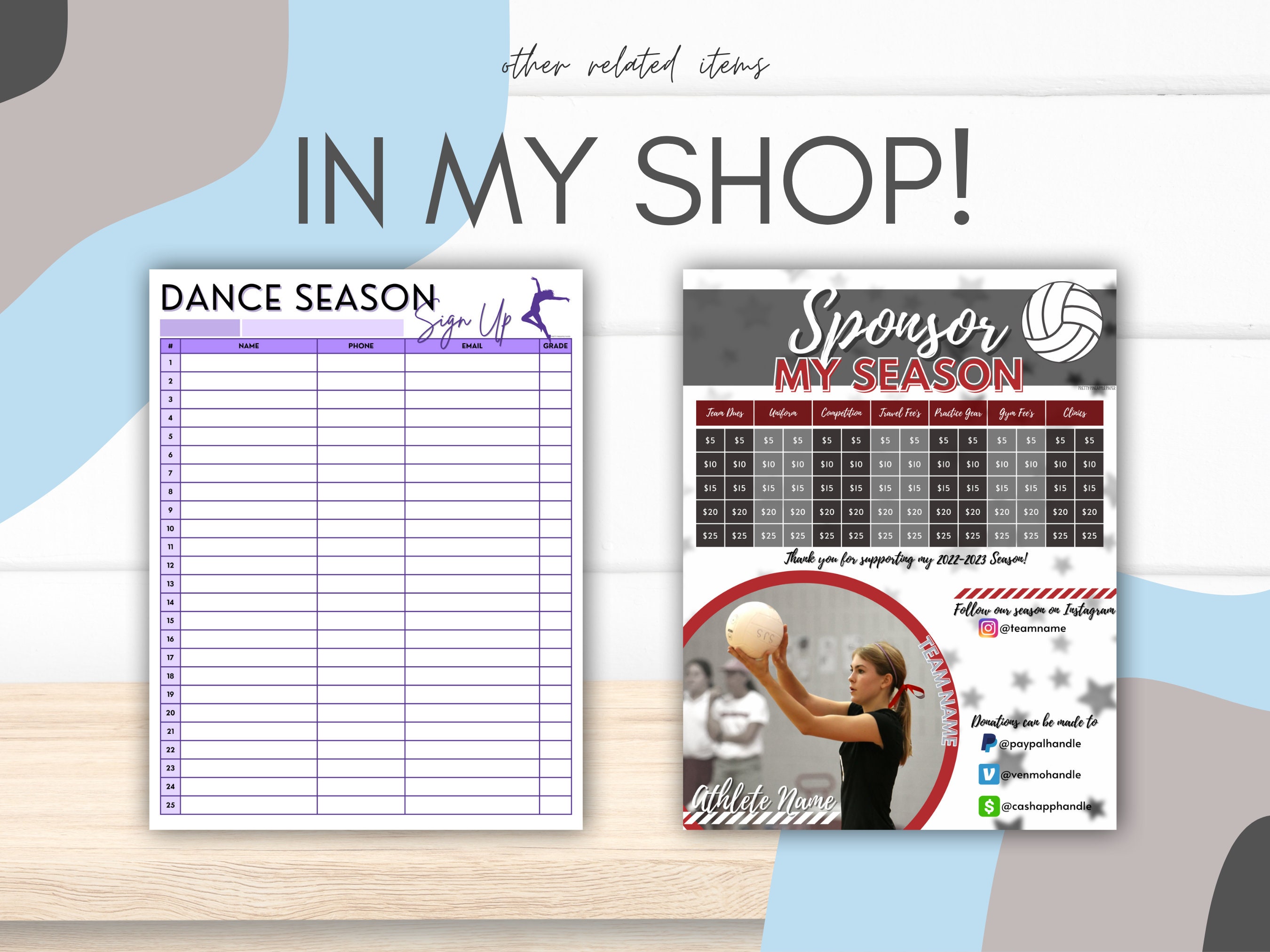 Editable Dancer - Sponsor My Season Fundraiser Template, Instant ...