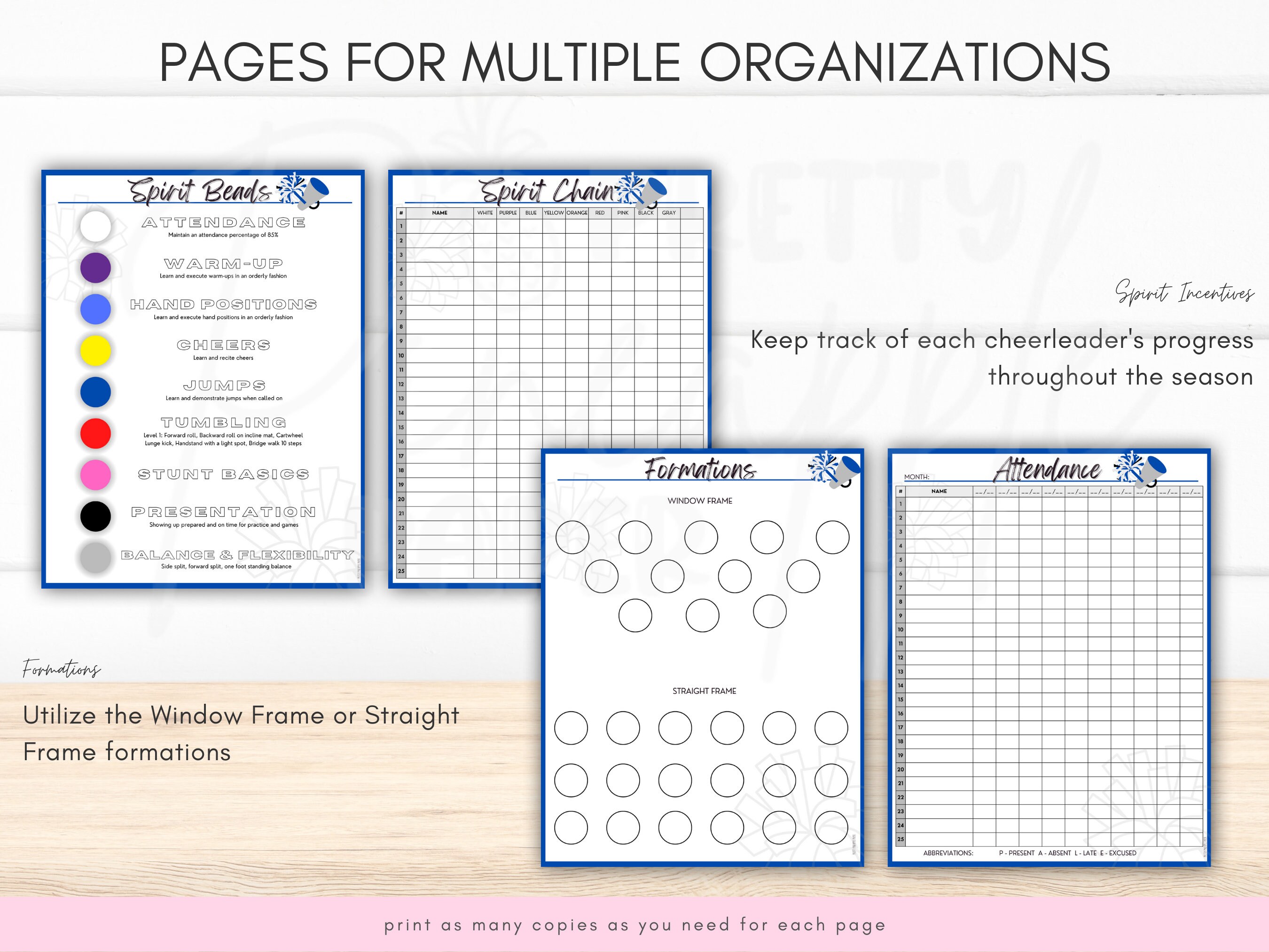 Printable Cheer Coach Planner Cheerleading Squad - Etsy