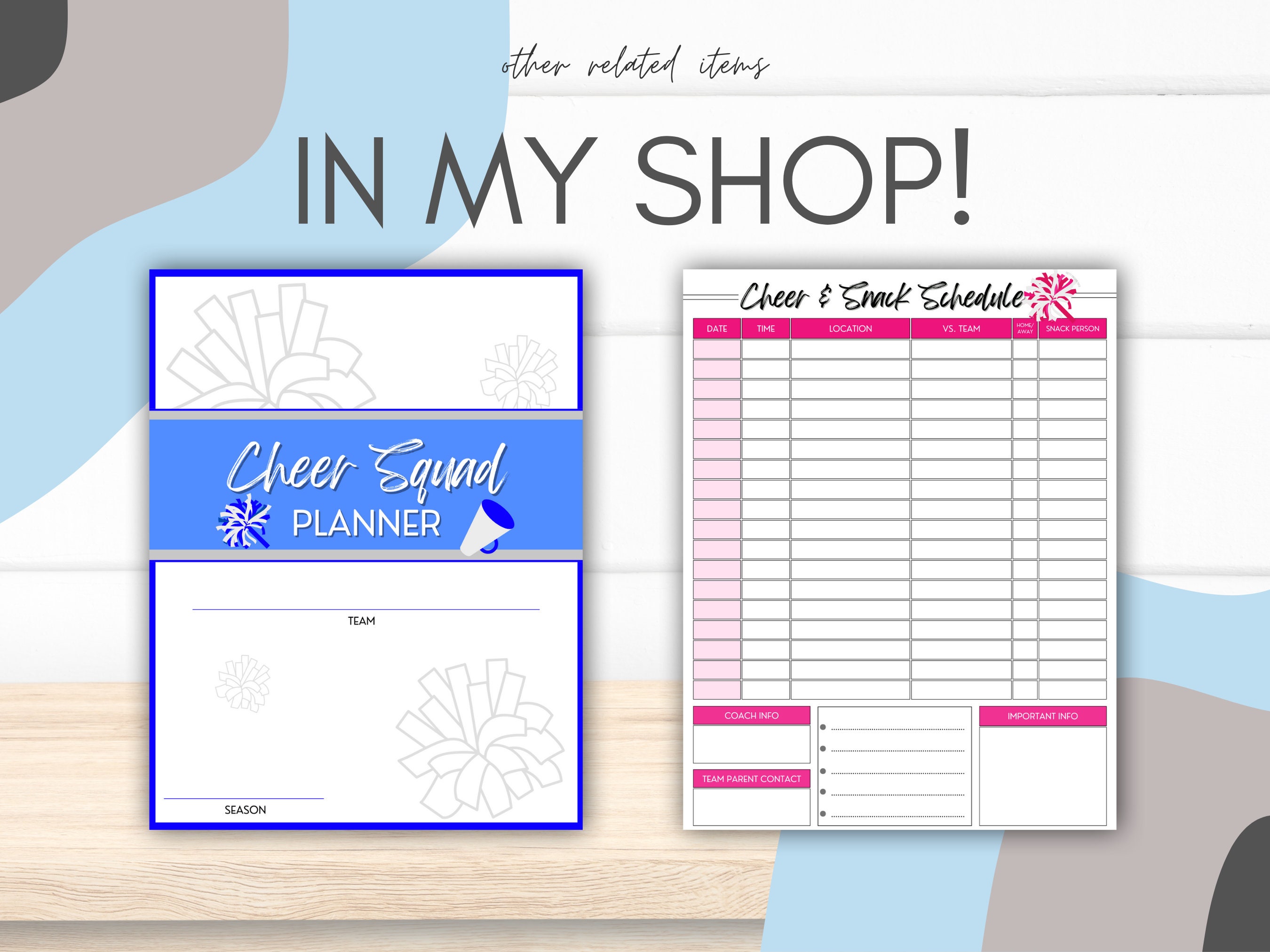 Editable Cheer Season Planner Sheet, Instant Digital Download, Edit in ...