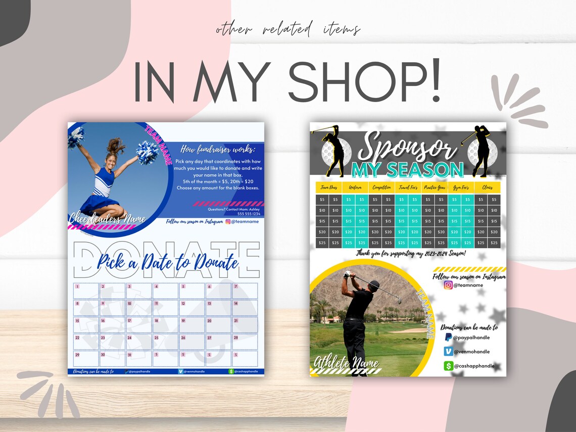 Printable Fundraiser Tracker, Sponsorship Tracking, Donation Tracker ...