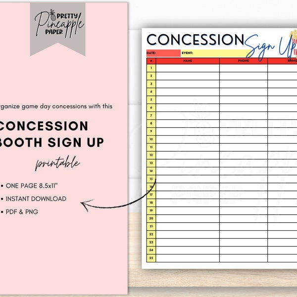 Concession Stand Sign - Etsy