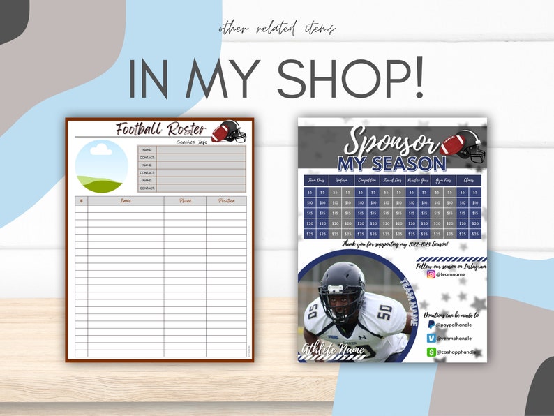 Editable Football Meeting Agenda Template, Team Info Coach Planner ...