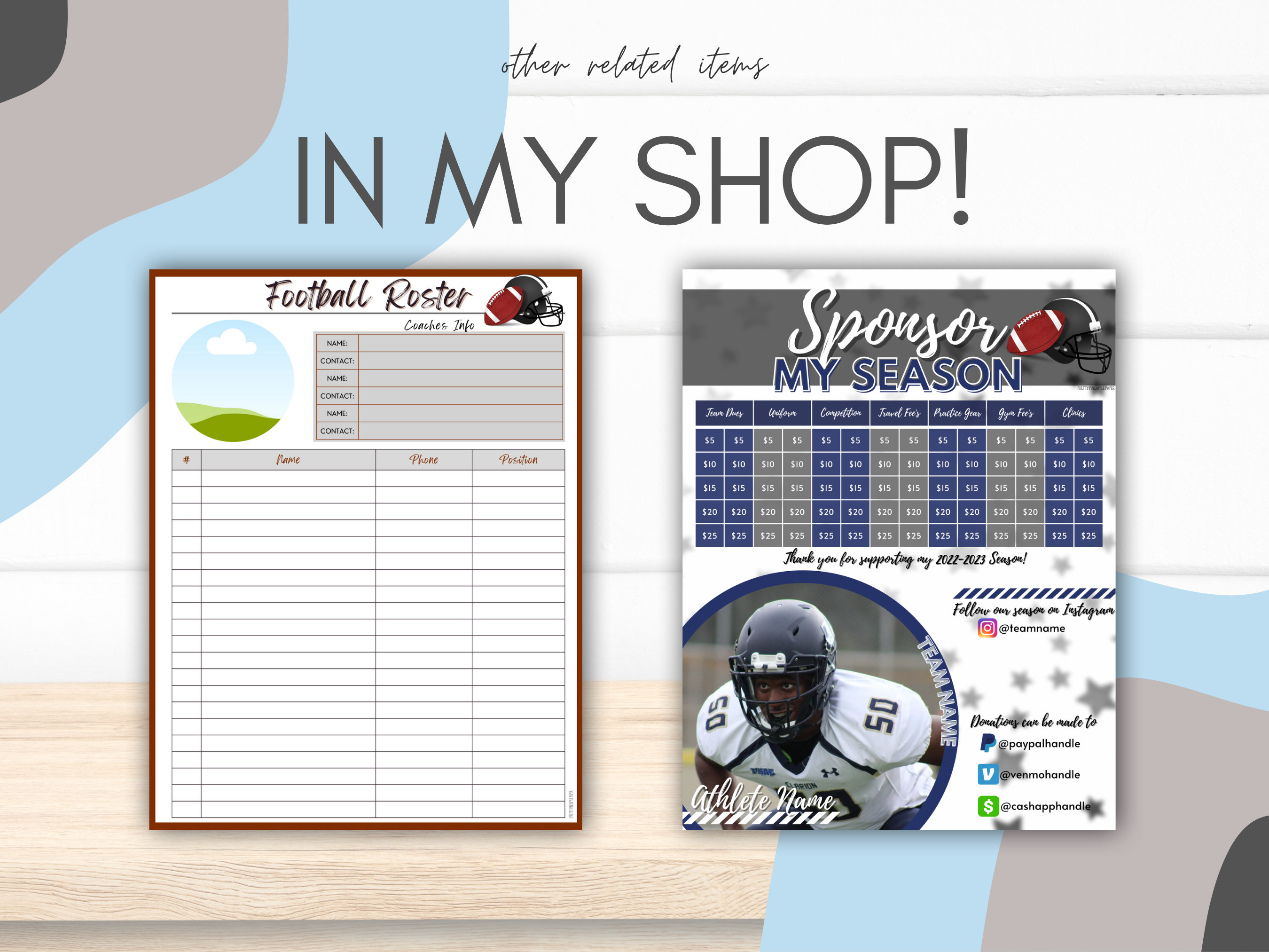 Editable Football Meeting Agenda Template, Team Info Coach Planner ...