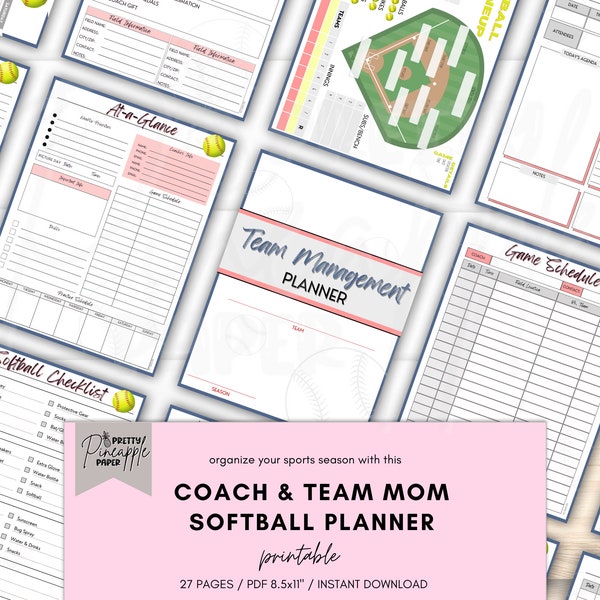 Softball Player Profile Template - Etsy