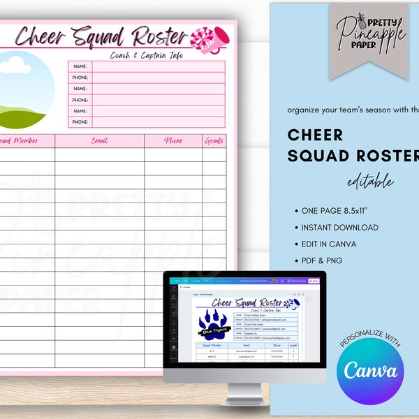 Cheer Team Announcement Template - Etsy