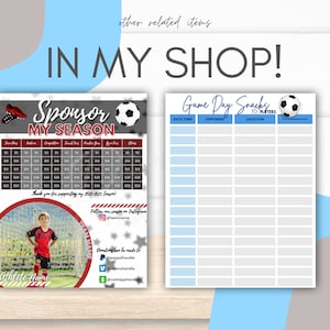 Editable Soccer Calendar Template, Instant Download Practice Game ...