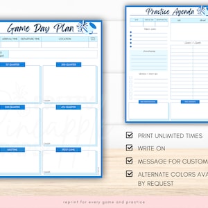 Printable Cheer Game Day Plan and Practice Agenda, Instant Download ...
