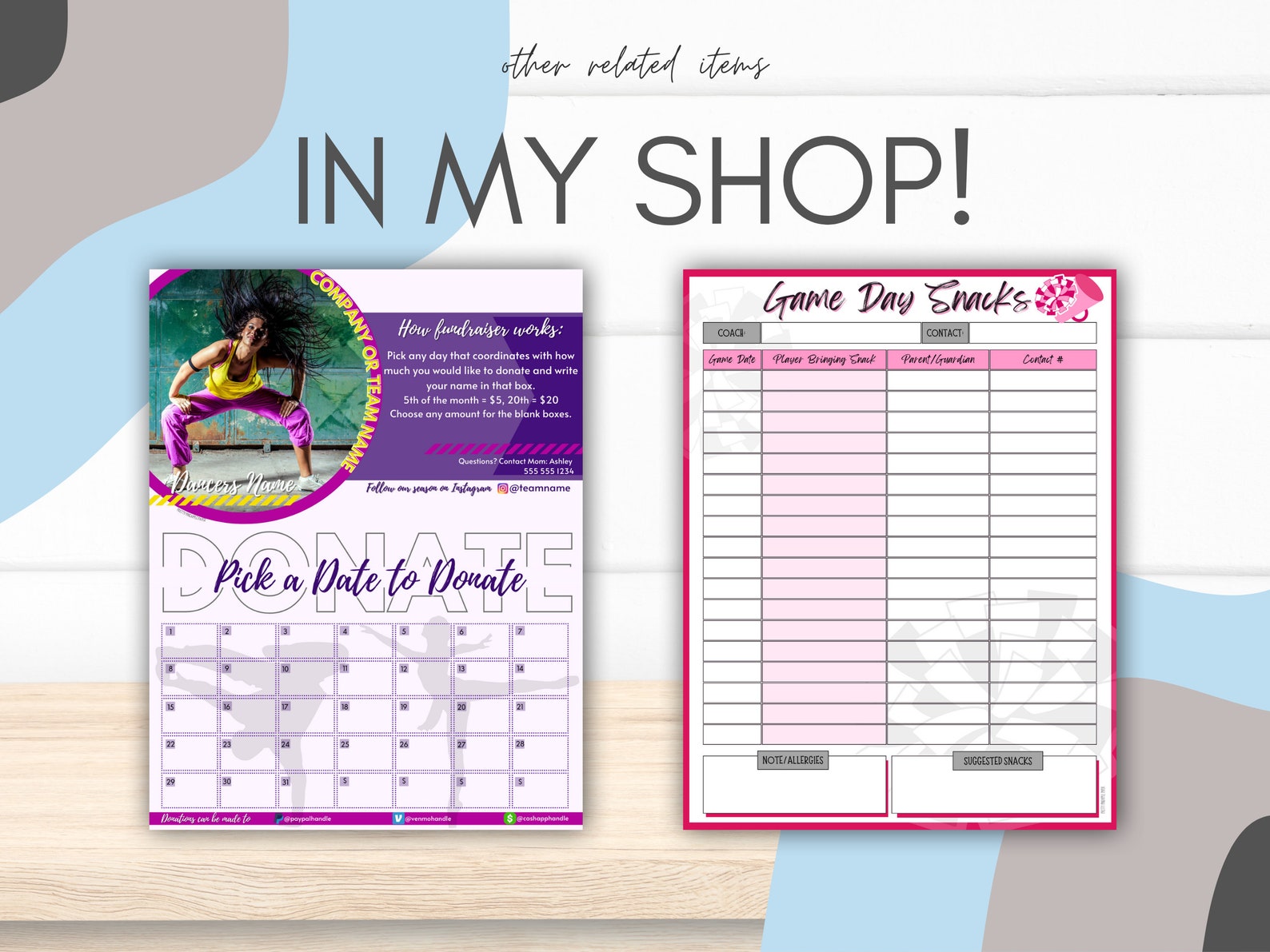 Editable Cheer Calendar Fundraiser Template Pick A Date To Etsy