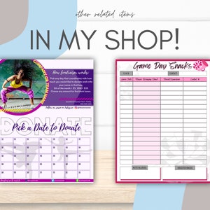 Editable Cheer - Calendar Fundraiser Template, Pick a Date to Donate ...