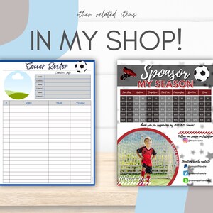 Editable Soccer Game Schedule Template, Instant Digital Download to ...