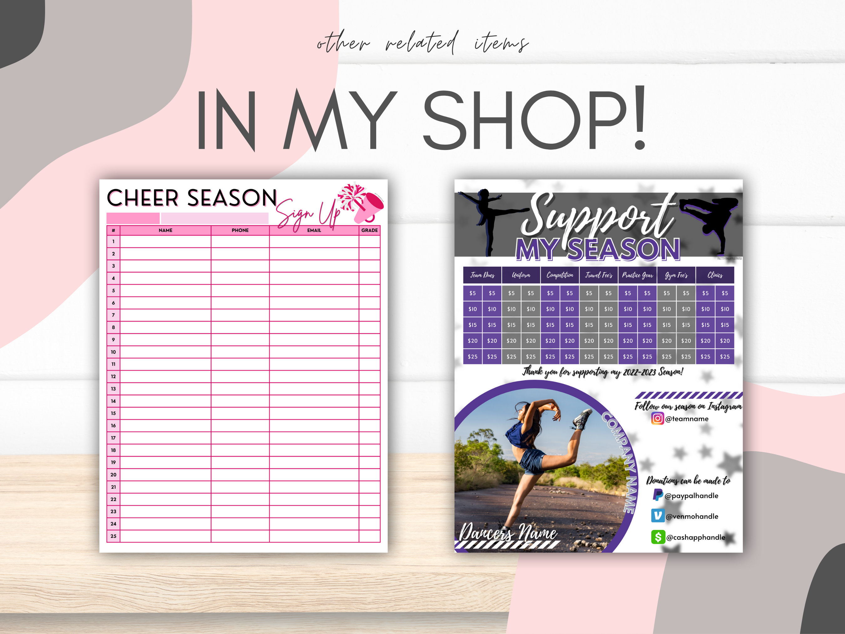 Printable Dance Season Sign up Sheet Instant Download Template, Dance ...