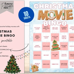 Christmas Movie Bingo Game, Printable Holiday Activity Game, Viewing ...