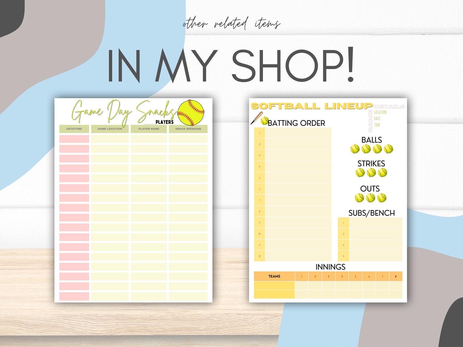 Editable Softball Game Schedule Template. Instant Download to - Etsy