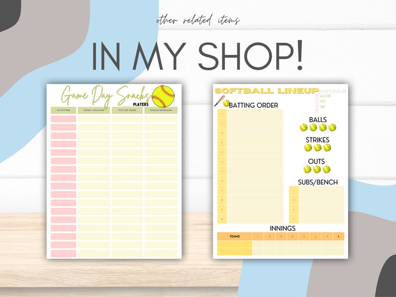 Editable Softball Game Schedule Template. Instant Download to - Etsy
