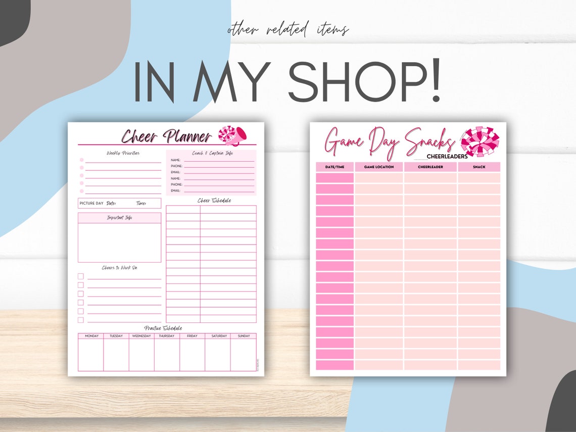 Editable Cheer Squad Roster Template, Cheerleading Team, Coach, Captain ...