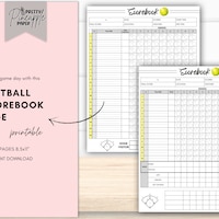 Printable Softball Team Management Planner for Coach and Team Mom, Game ...