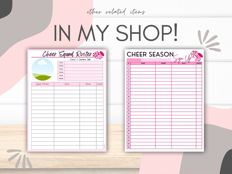 Printable Cheer Try Out Form, Instant Download Template, Cheerleader ...