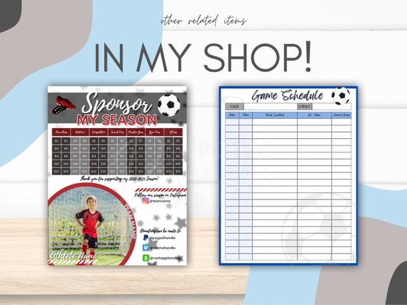 Game Day Snack Schedule Template