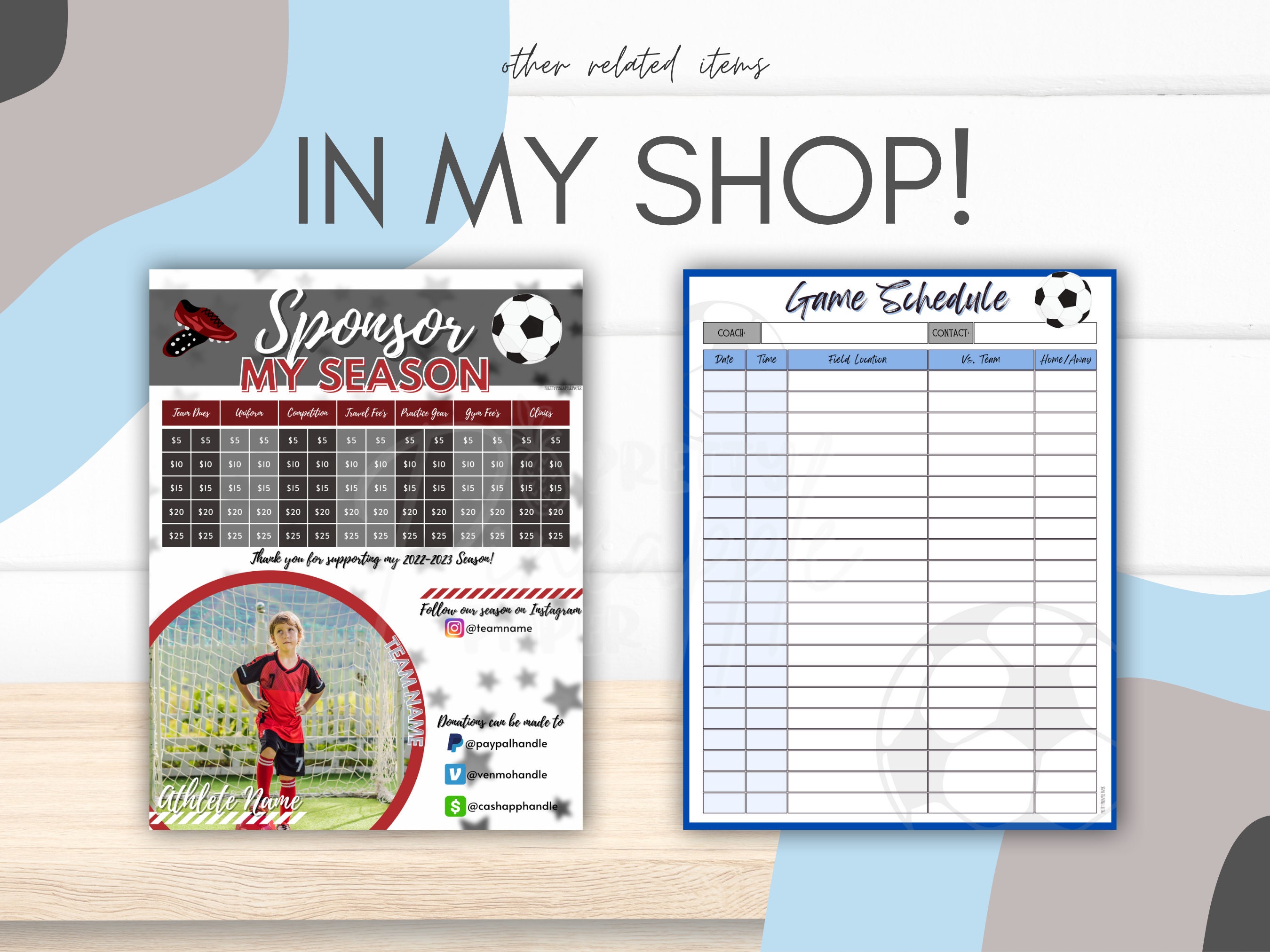 Editable Soccer Game Day Snack Schedule Template. Instant Download to ...