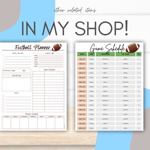 Editable Football Calendar Template, Instant Download Practice and ...