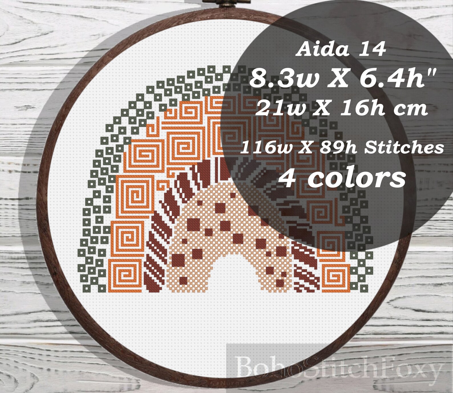 Geometric Bono Rainbow Cross Stitch Pattern PDF, Easy Small Counted ...