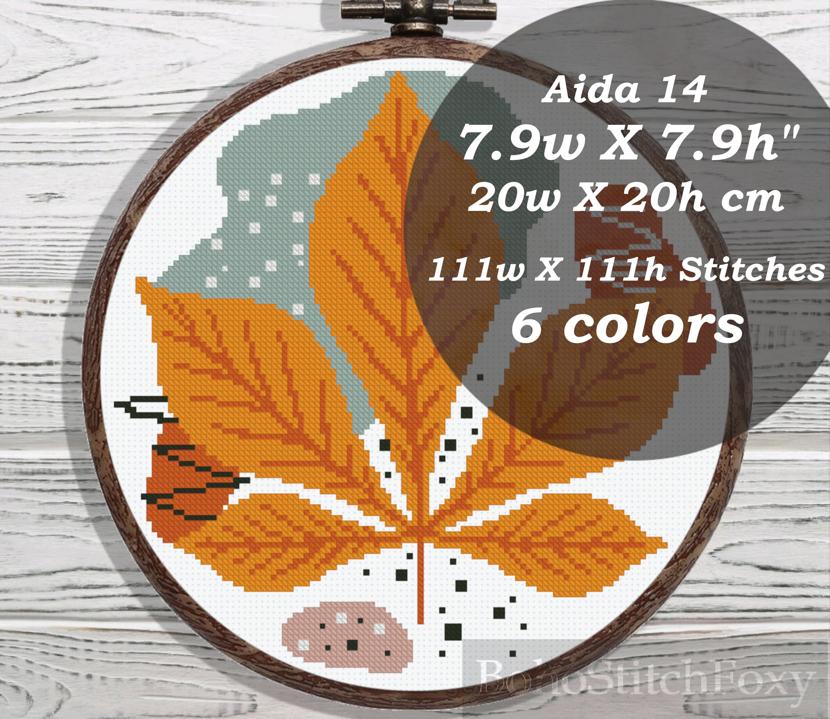 Autumn Leaves Cross Stitch Pattern PDF, Nature Cross Stitch Pattern ...