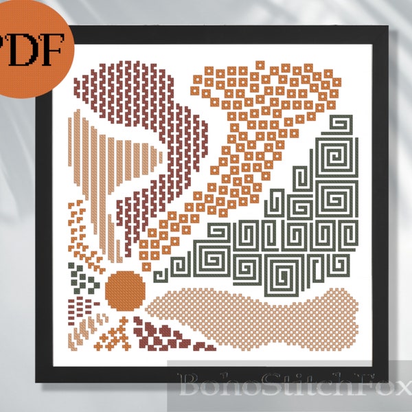 Geometric Cross Stitch Pattern - Etsy