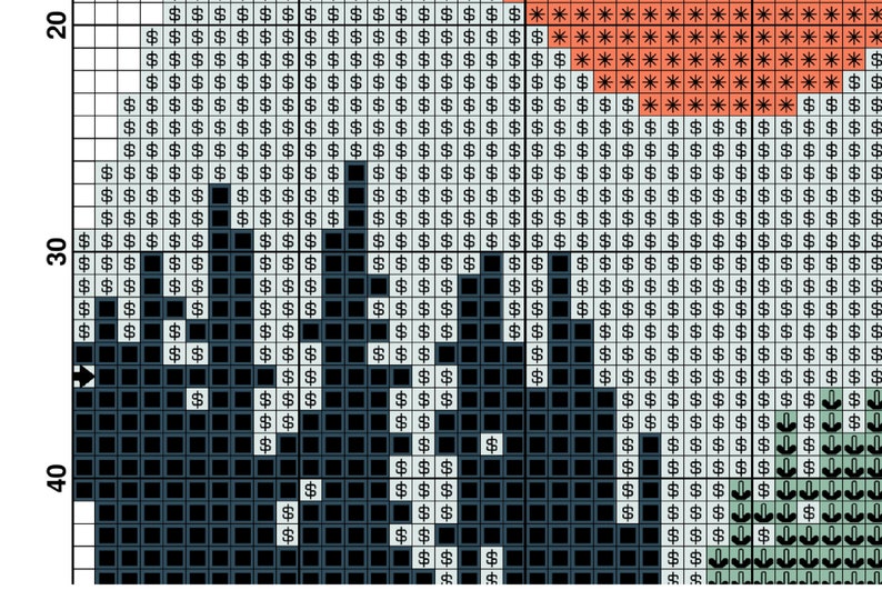 Easy small forest landscape cross stitch pattern nature cross | Etsy