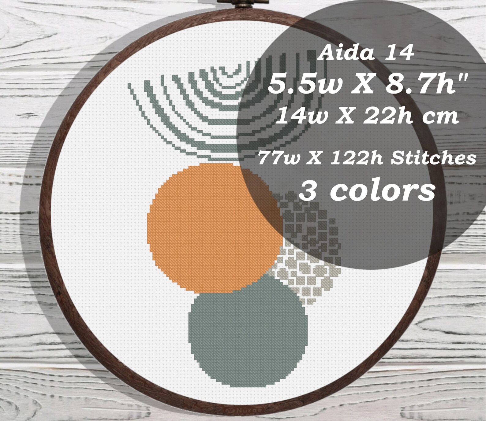 Abstract Boho Geometric Cross Stitch Pattern PDF Boho Cross - Etsy