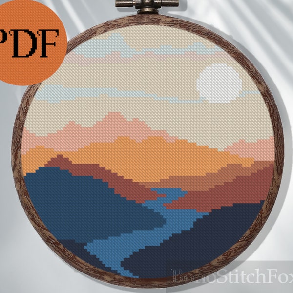 Landscape Cross Stitch Pattern - Etsy
