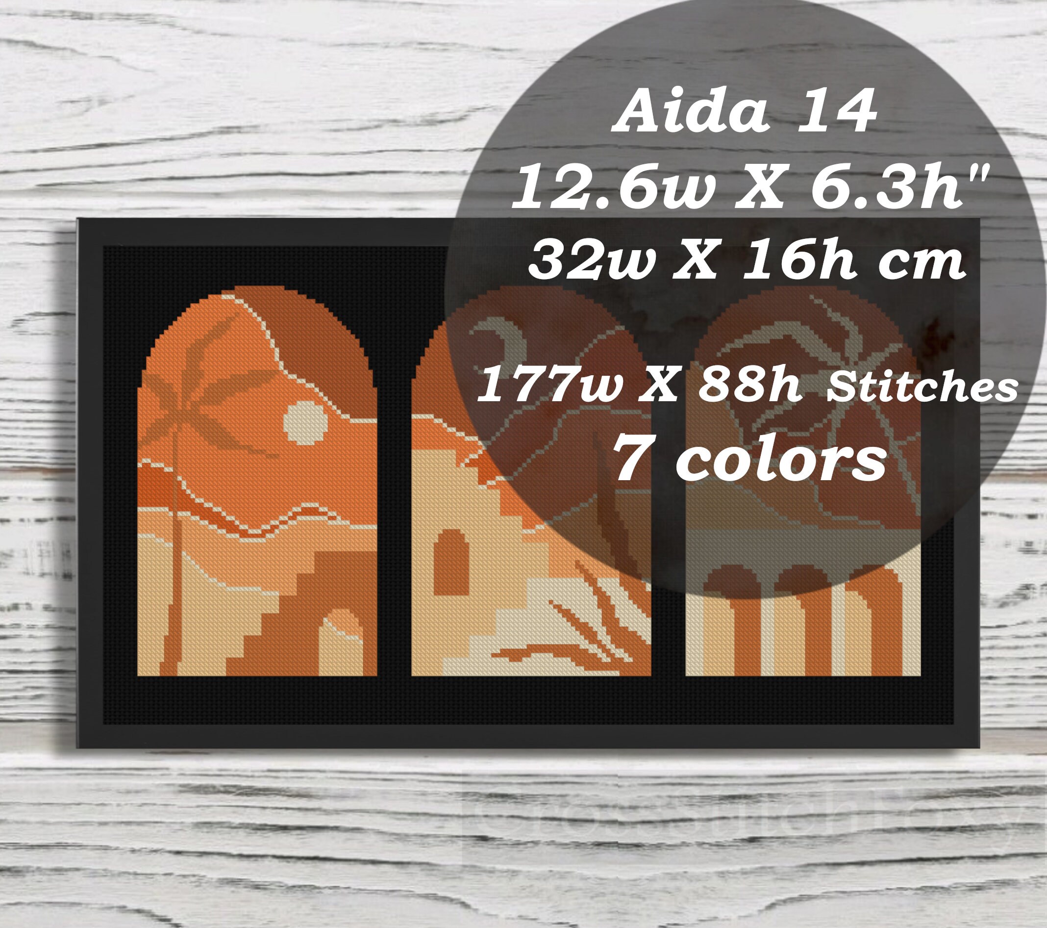 Boho Landscape Cross Stitch Pattern PDF Nature Cross Stitch Pattern ...