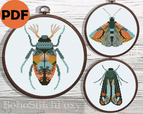 Insect Cross Stitch Patterns PDF Insect Cross Stitch - Etsy