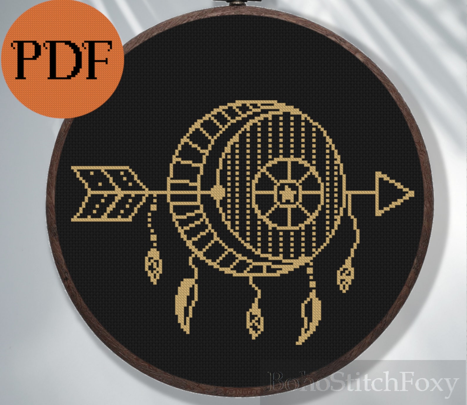 Dreamcatcher Arrow Cross Stitch Pattern PDF, Mystical Cross Stitch ...