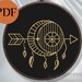 Dreamcatcher Arrow Cross Stitch Pattern PDF, Mystical Cross Stitch ...