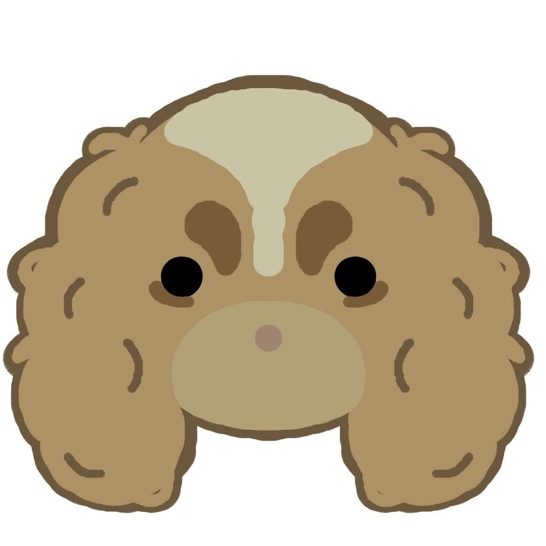 Rosie Sticker Chibi Cocker Spaniel Dog Head Sticker - Etsy