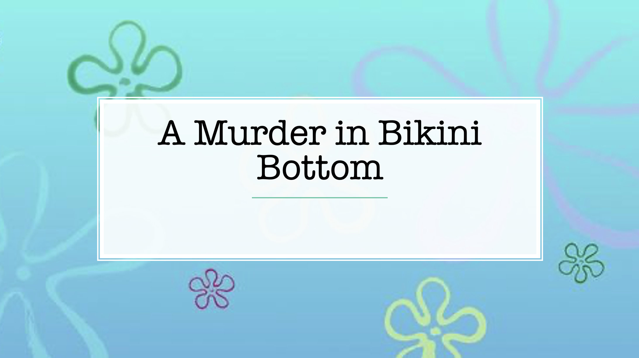 Spongebob Themed Murder Mystery | Printable - Etsy