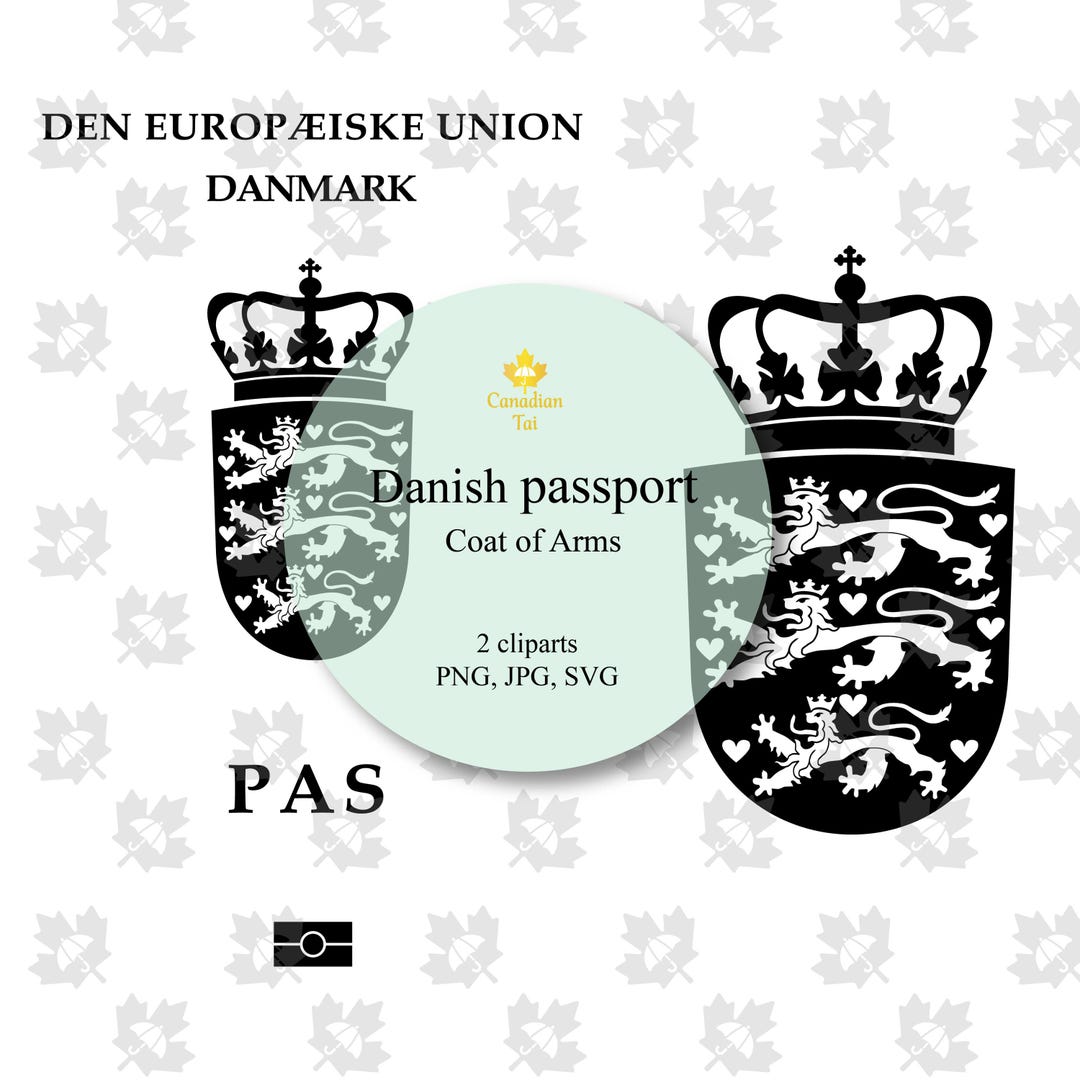 Danish Passport Silhouette SVG/PNG/JPG File - Etsy