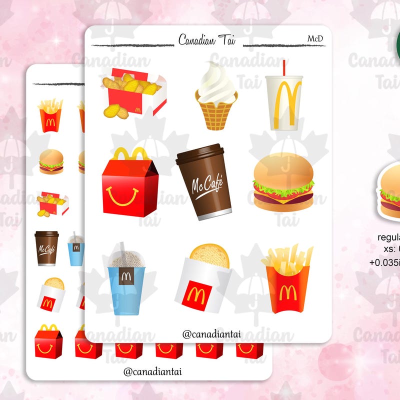 Mcdonalds Stickers - Etsy